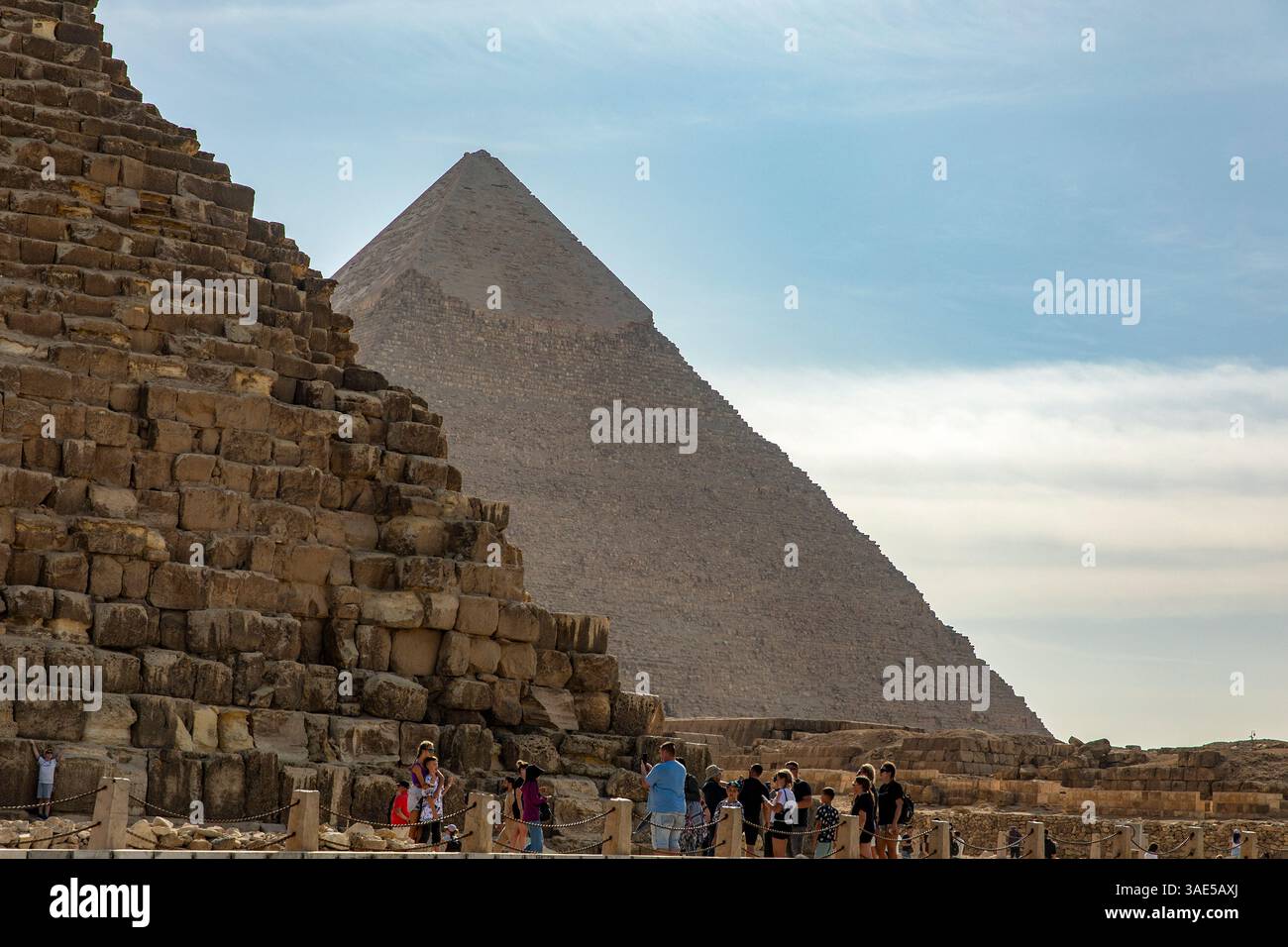 Cairo, Egypt; January 20, 2024: Experience the majestic Keops Pyramid ...