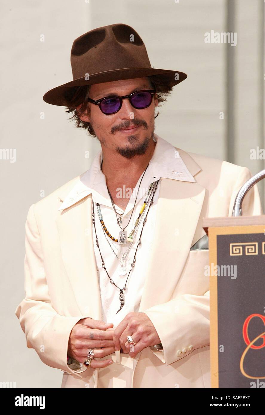 Sep 16, 2005; Hollywood, CA, USA; Actor JOHNNY DEPP honored with the ...
