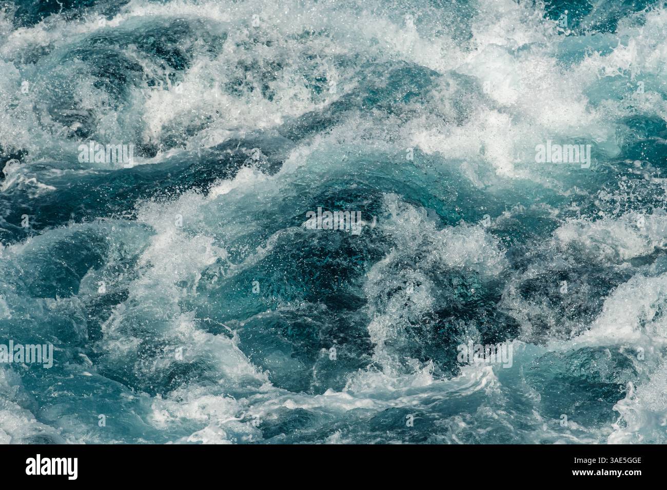 A dramatic portrayal of turbulent ocean waves, capturing the essence of ...