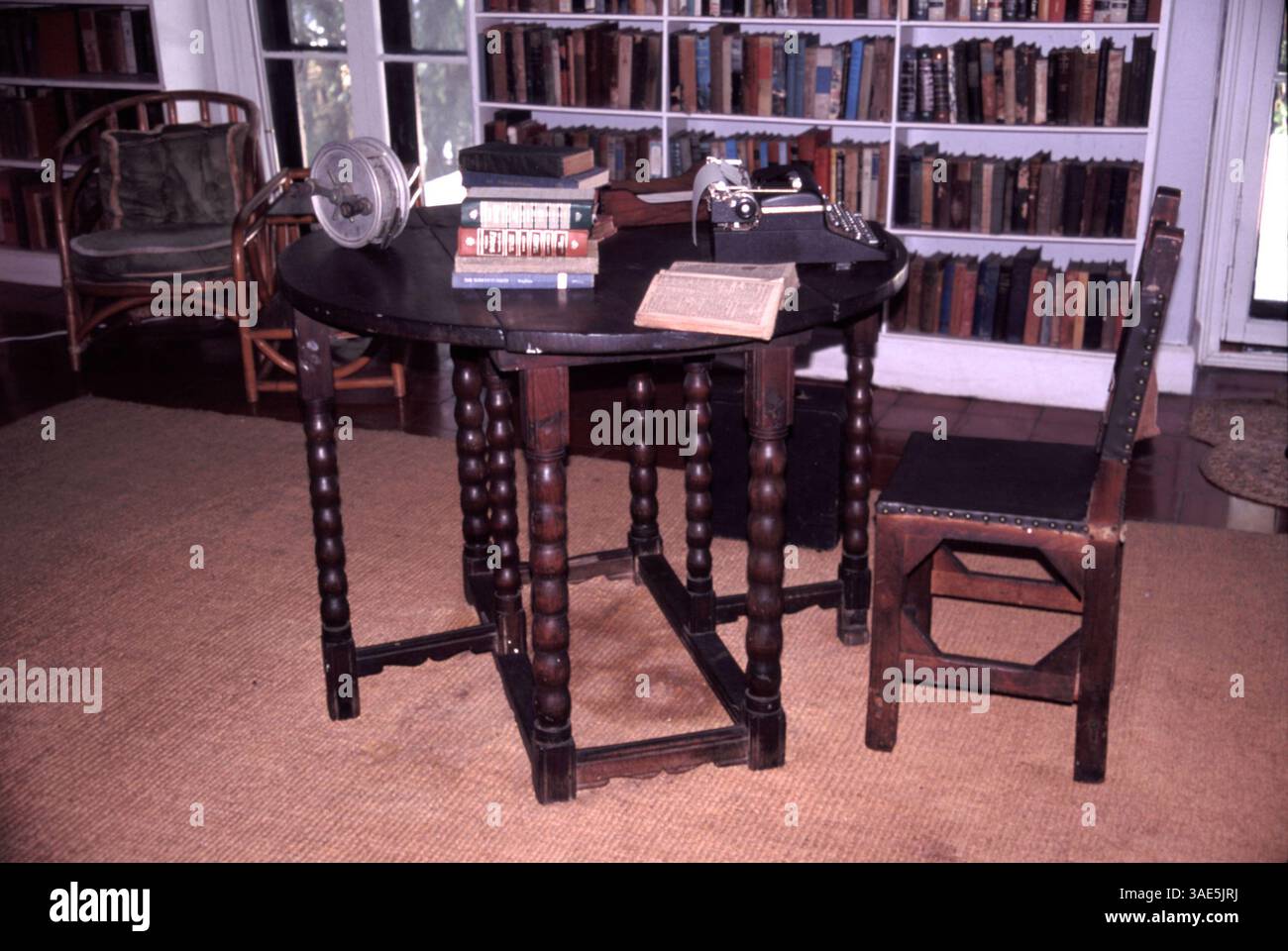 Jun 08, 2003; Key West, FL, USA; Ernest Hemingway's library, office ...