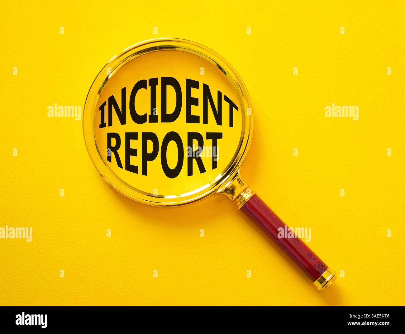 Incident Report symbol. Concept word Incident Report on magnifying ...
