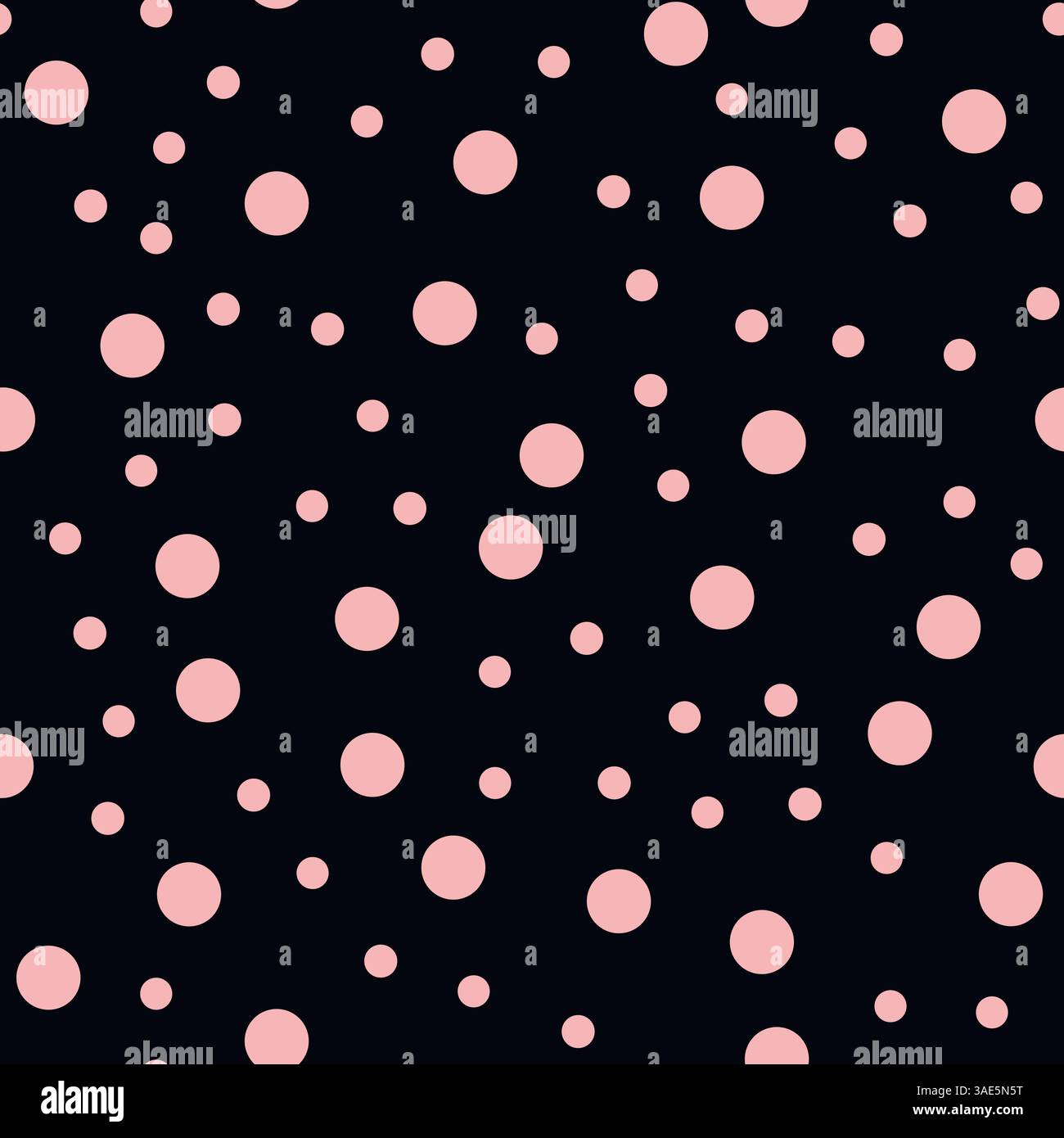 Seamless pattern with pink shapes on a black background. Abstract ...