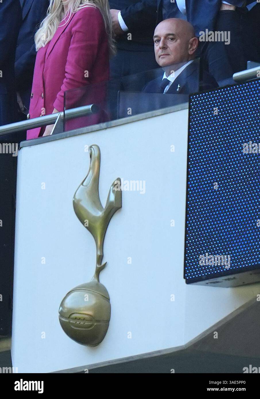 Tottenham Hotspur owner Daniel Levy before the Premier League match at ...