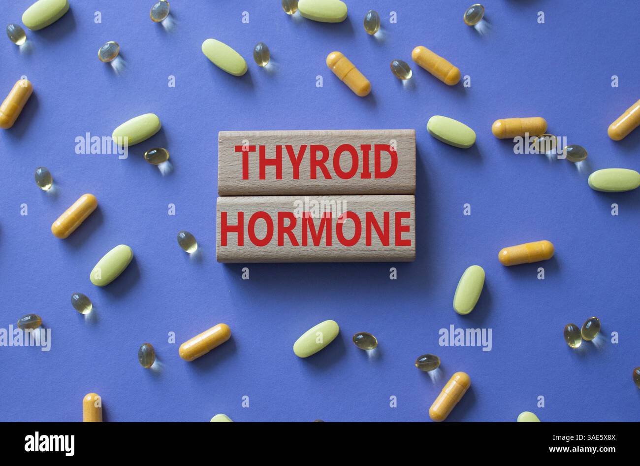 Thyroid Hormone symbol. Concept word Thyroid Hormone on wooden blocks ...