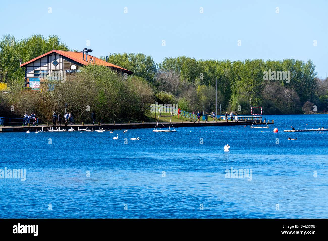 Sale water park lake in Greater Manchester UK Stock Photo - Alamy
