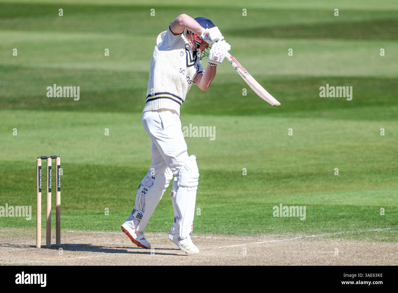 Birmingham, UK. 06th Apr, 2025. #80, Dan Mousley of Warwickshire in ...