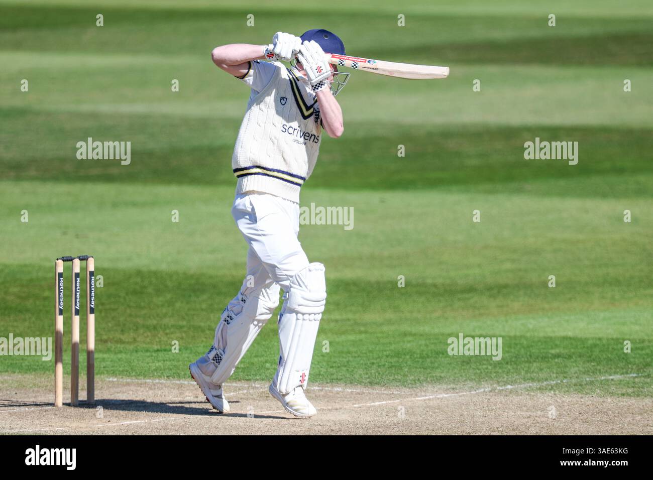 Birmingham, UK. 06th Apr, 2025. #80, Dan Mousley of Warwickshire in ...