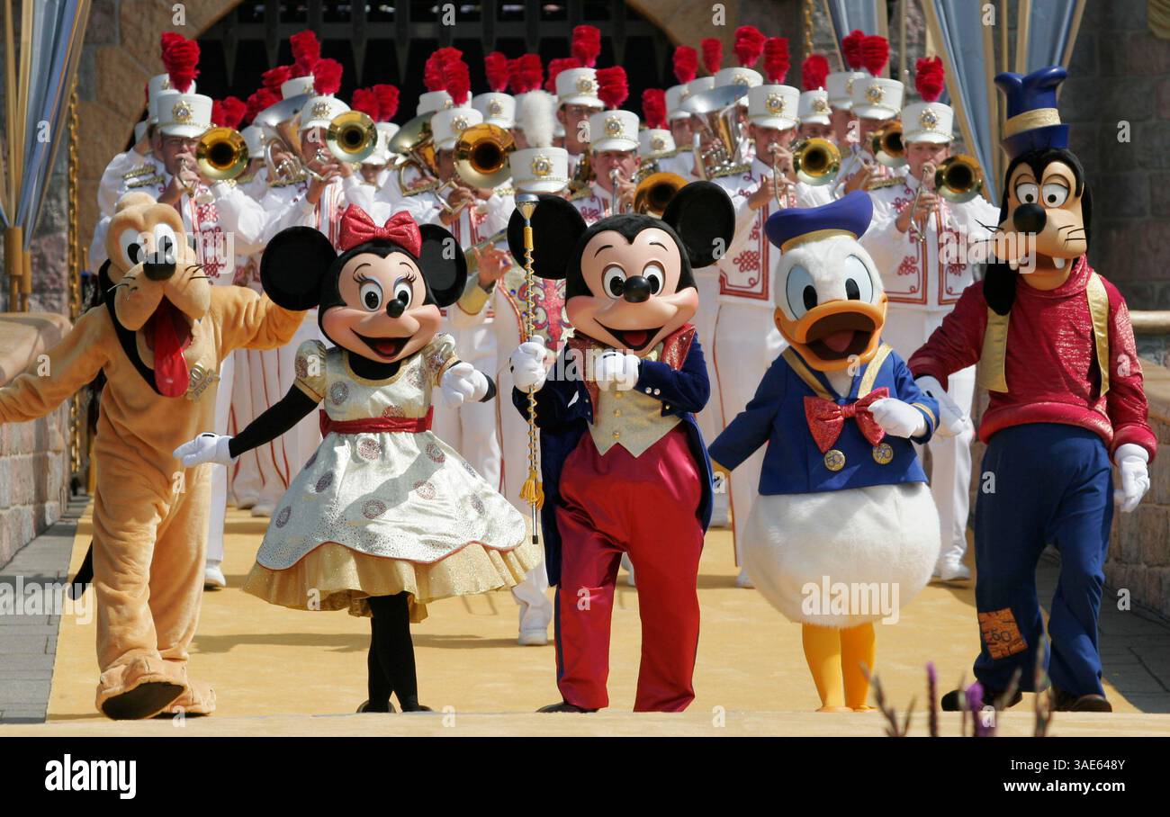 Jul 17, 2005; Anaheim, CA, USA; PLUTO, MINNIE MOUSE, MICKEY MOUSE ...