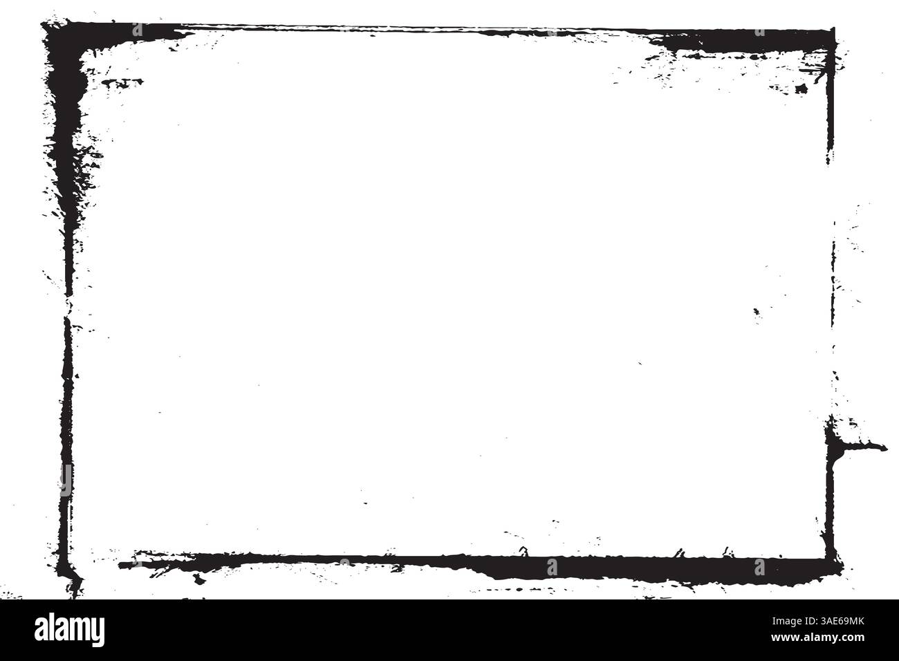 Distressed grungy border. Splashes and drops on vector edge Stock ...