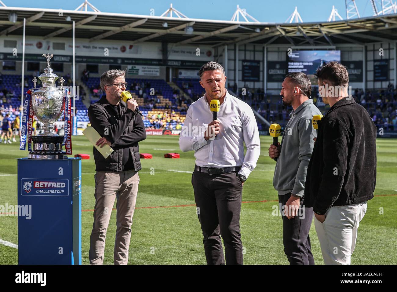 Warrington, UK. 06th Apr, 2025. Sam Burgess Head Coach of Warrington ...