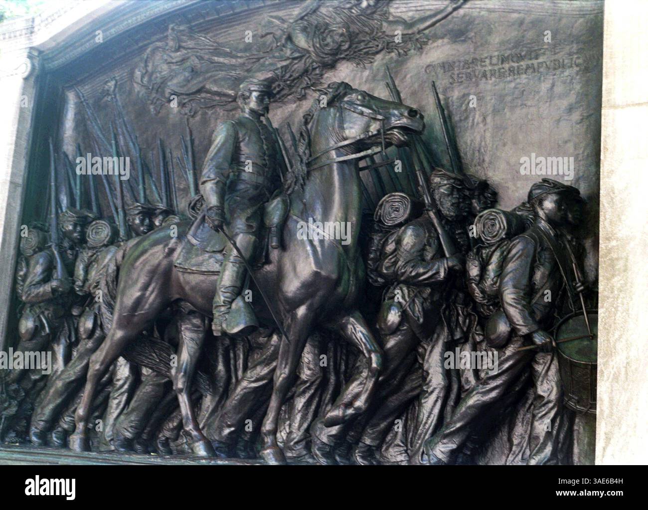 Aug 06, 1991; Boston, MA, USA; Augustus St. Gaudens' Monument to Black ...