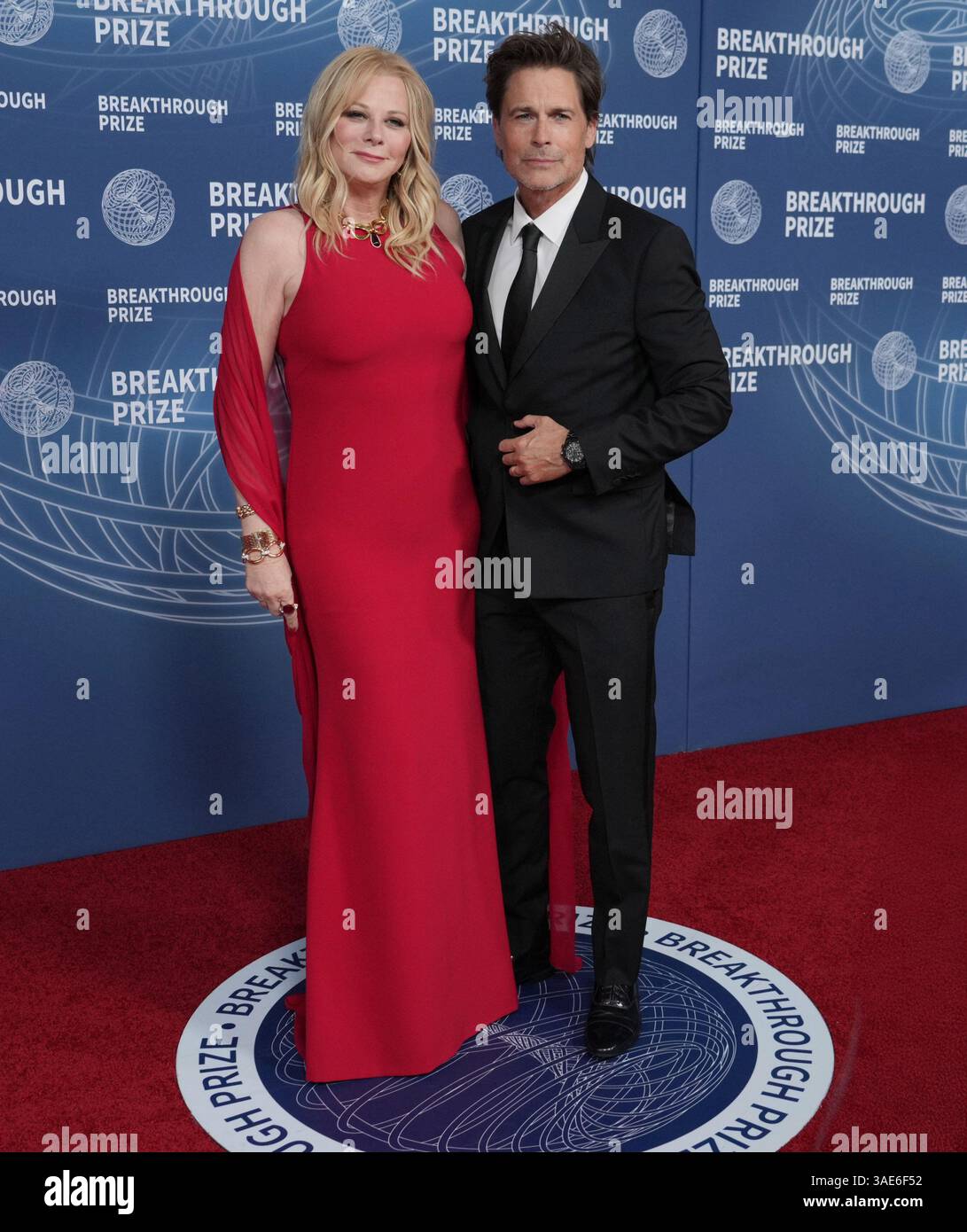 (L-R) Sheryl Berkoff and Rob Lowe arrives at the 11th Breakthrough ...