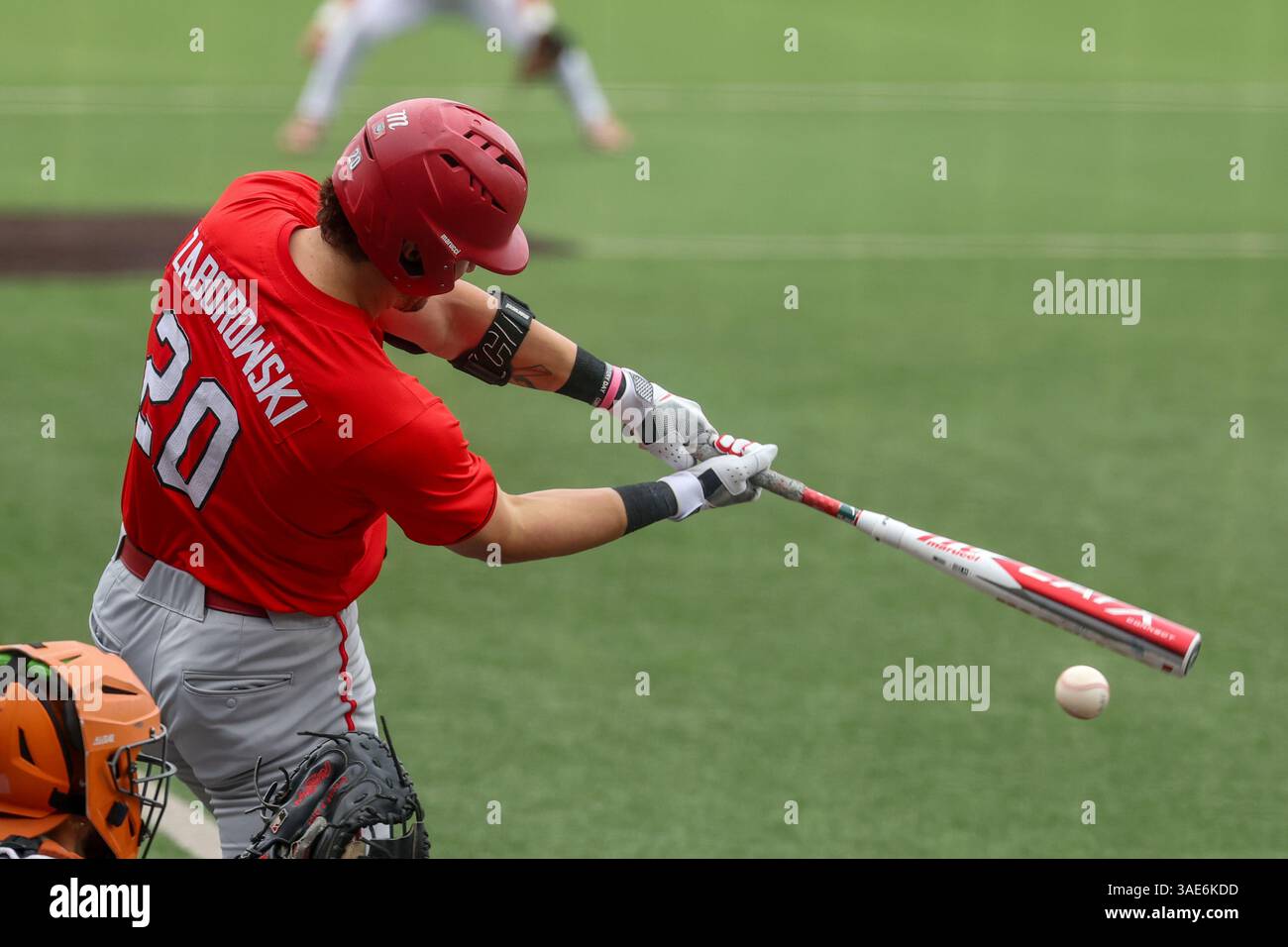 AUSTIN, TX - APRIL 05: Georgia infielder Ryland Zaborowski (20) hits ...