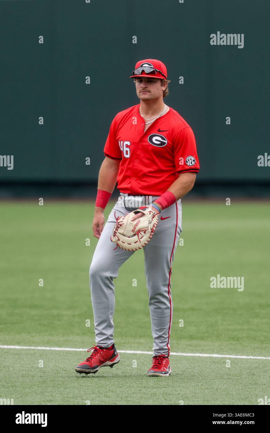 AUSTIN, TX - APRIL 05: Georgia infielder Charlie Jones (46) on the ...