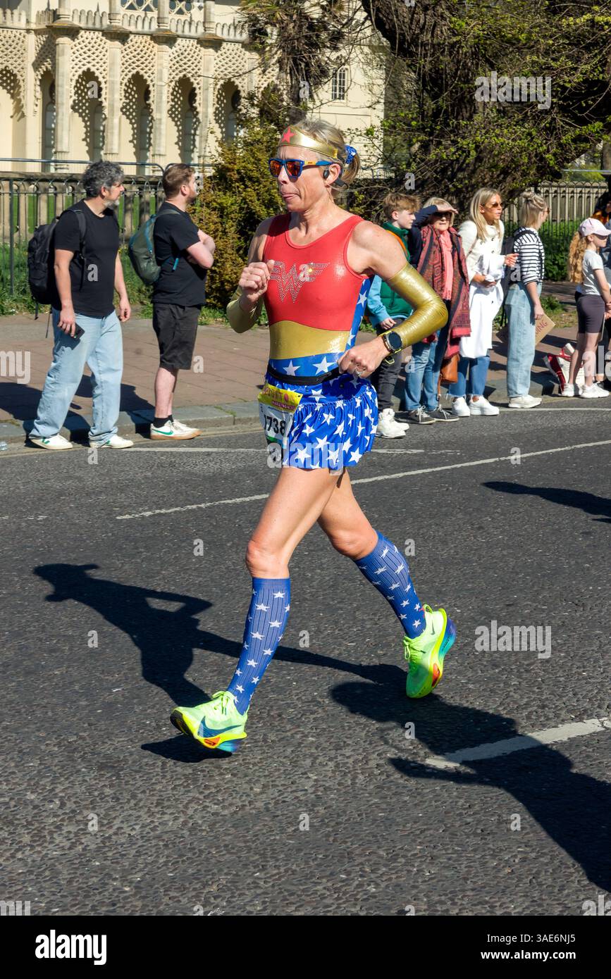 Brighton, City of Brighton & Hove, East Sussex, UK. Brighton Marathon ...