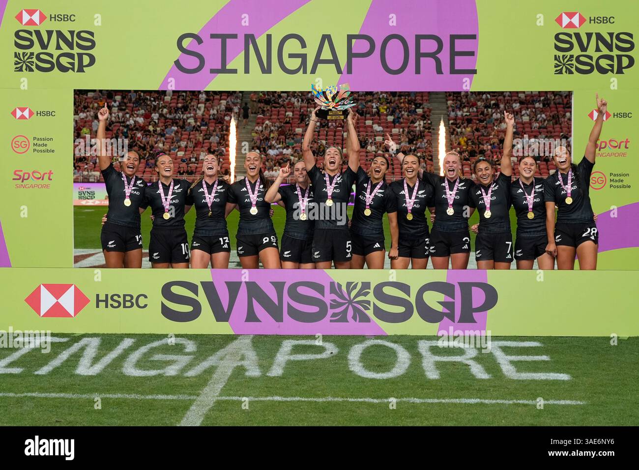 Singapore National Stadium, Singapore. 6th Apr, 2025. HSBC International Rugby Sevens Singapore ...