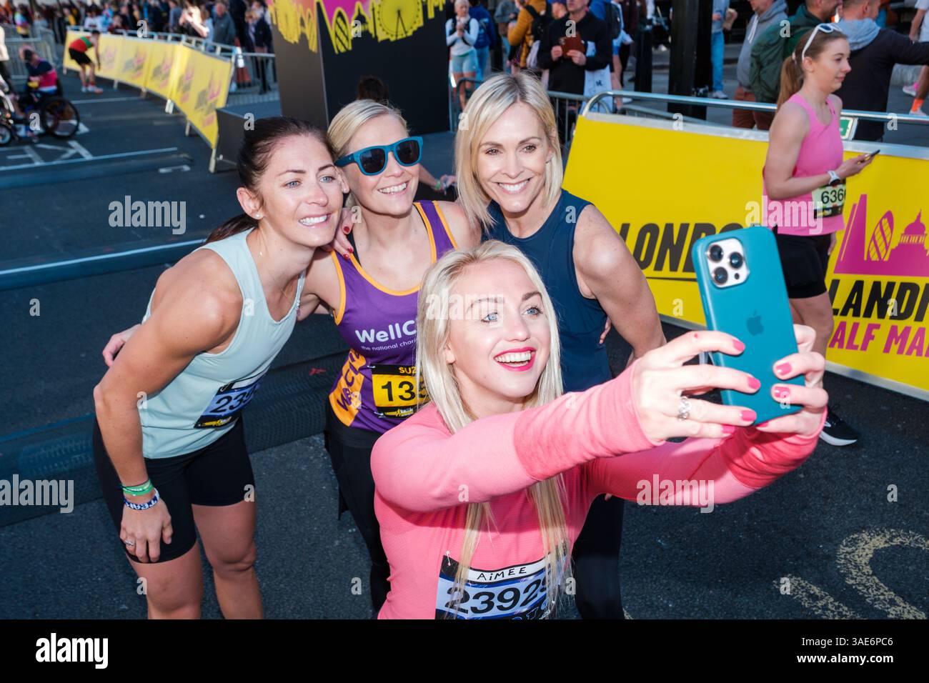 Louise Minchin, Jenni Falconer, and Susie Shaw at The London Landmark Marathon which holds Over ...