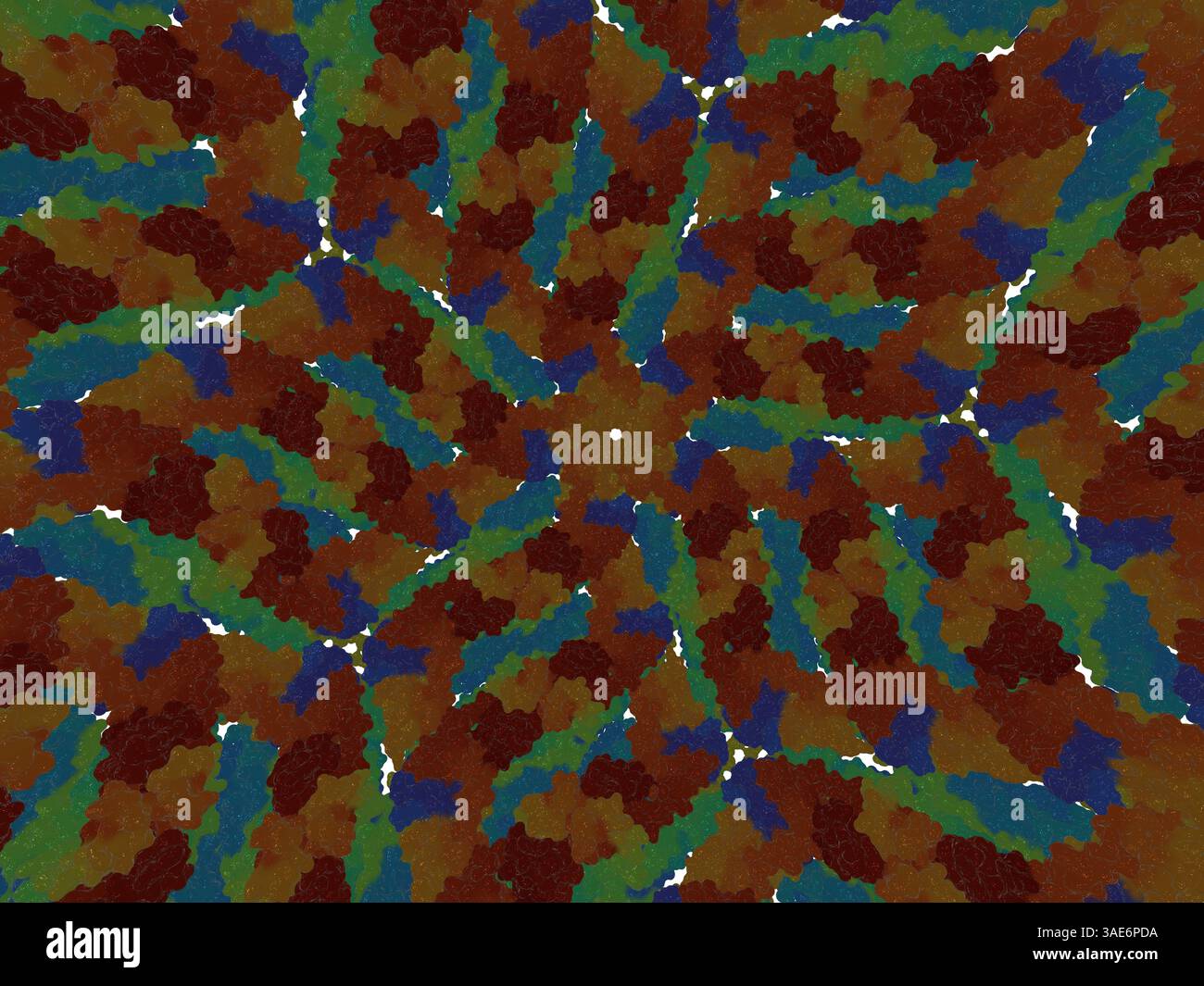 Multicolor dense biological particle spiral, futuristic 3D molecular ...