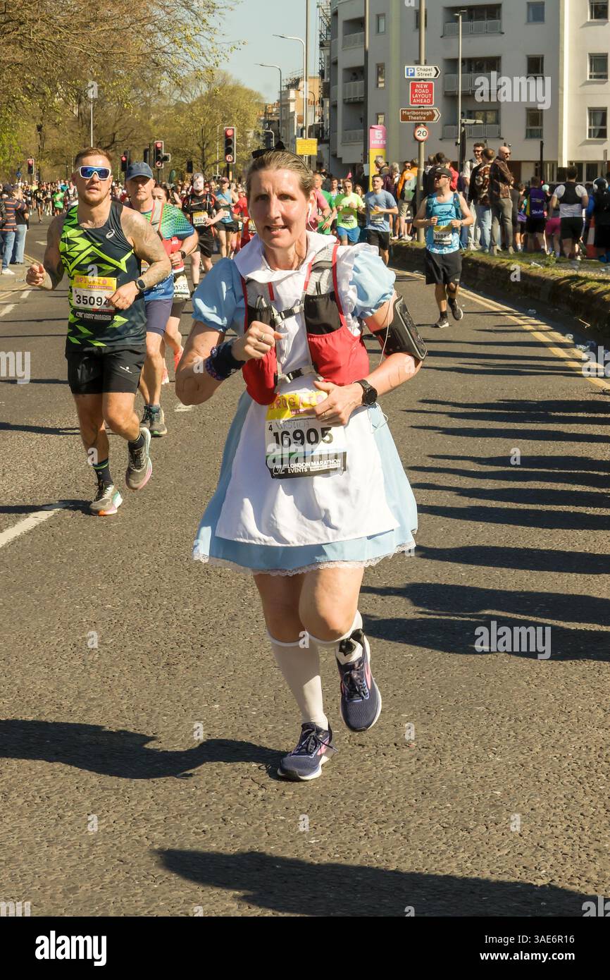 Brighton, City of Brighton & Hove, East Sussex, UK. Brighton Marathon ...