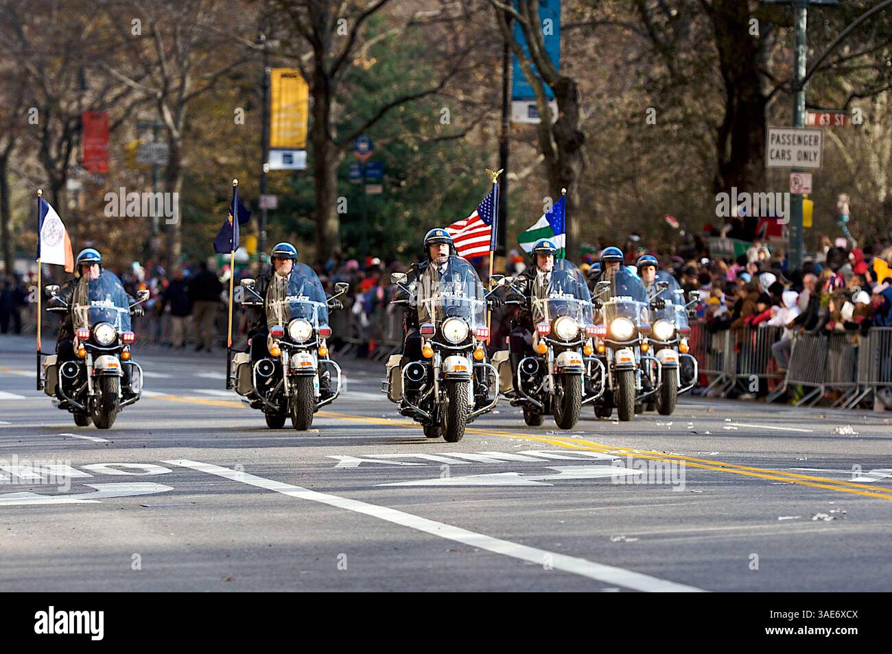 November 27, 2008: The New York Police Department motorcycle patrol ...