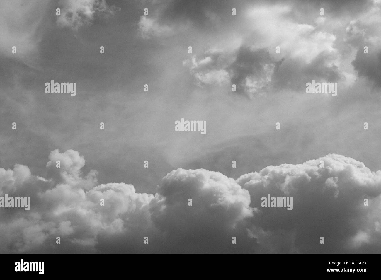 Dramatic black and white clouds photographed as high-resolution texture ...
