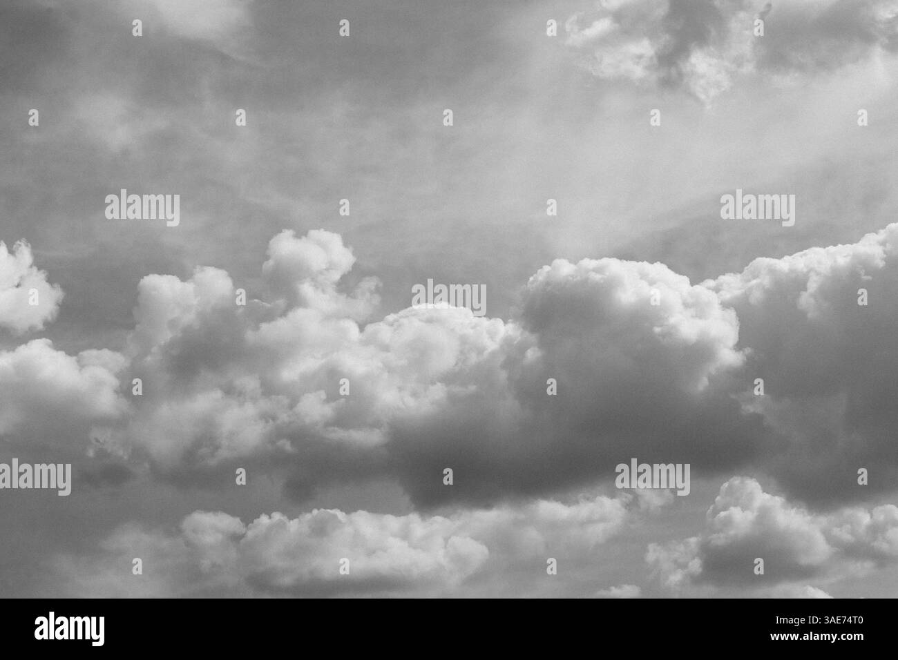 Dramatic black and white clouds photographed as high-resolution texture ...