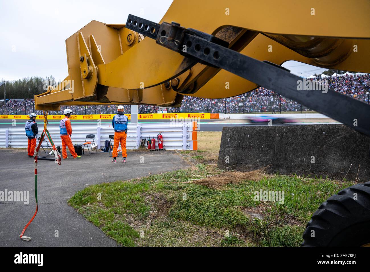 Suzuka, Japan. 06th Apr, 2025. Alpine car and marshals during the ...