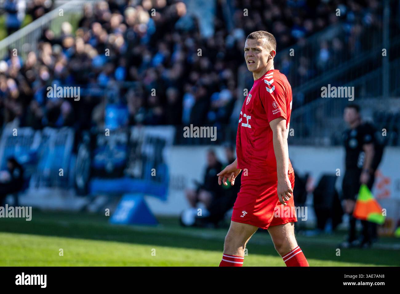 Fredericia, Denmark. 05th Apr, 2025. Anders Dahl (14) of FC Fredericia seen during the NordicBet ...