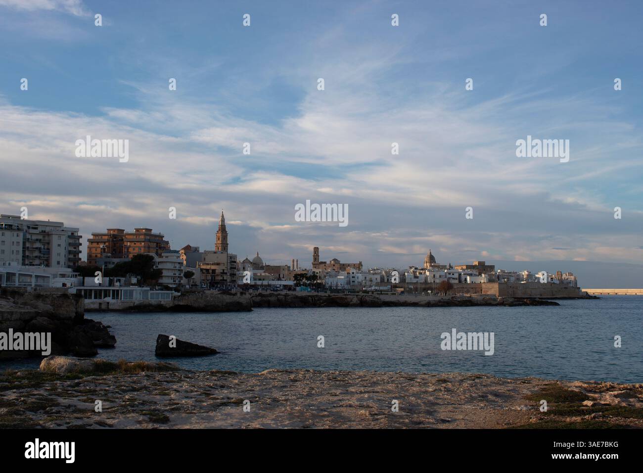 “Scenic coastal view of Monopoli, a charming seaside town in Puglia ...