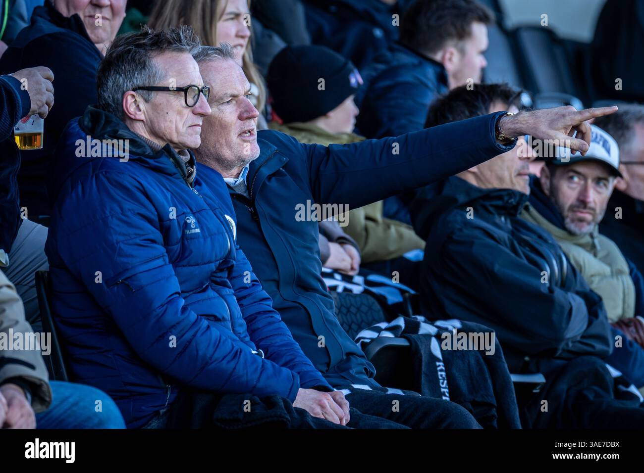 Fredericia, Denmark. 05th Apr, 2025. Director of sport Troels Bech (L ...