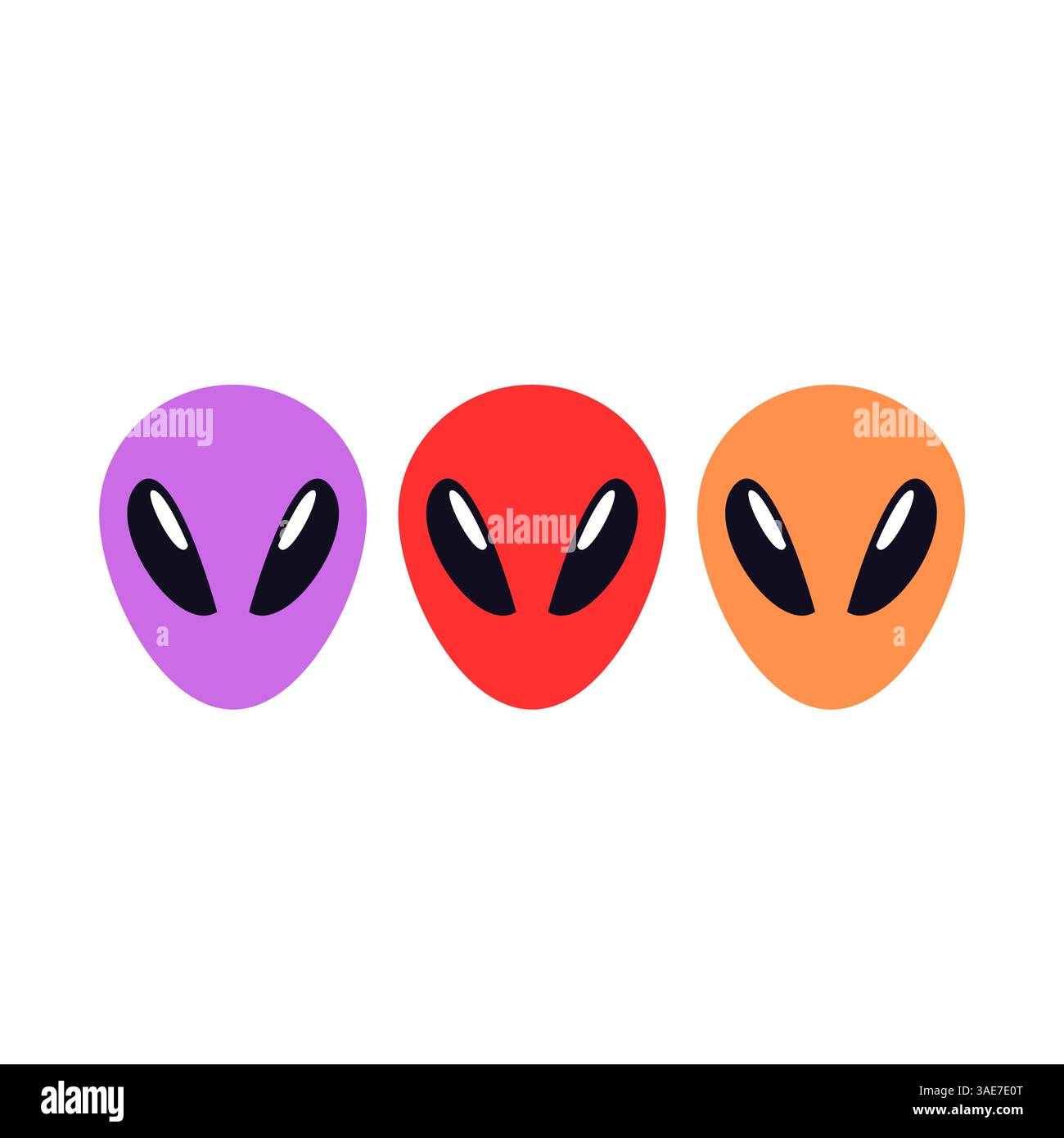 Alien vector design isolated in white background Stock Vector Image ...