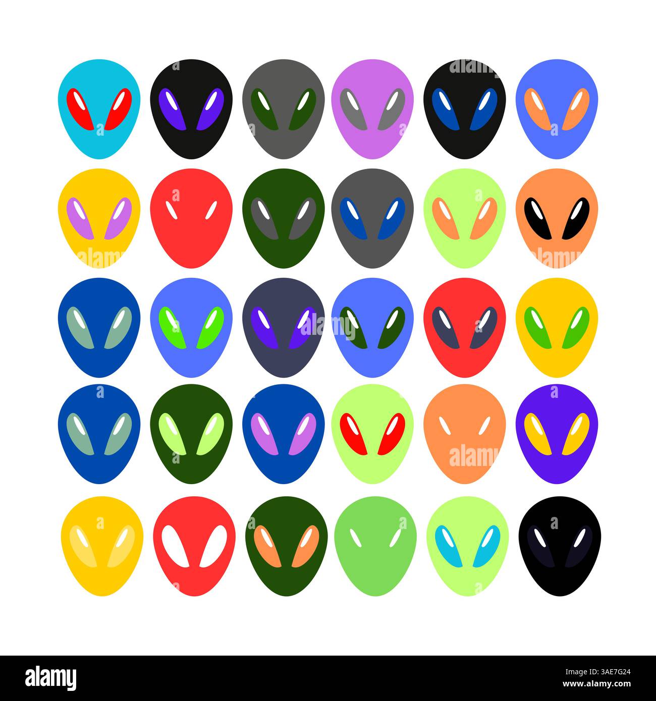 Alien vector design isolated in white background Stock Vector Image ...