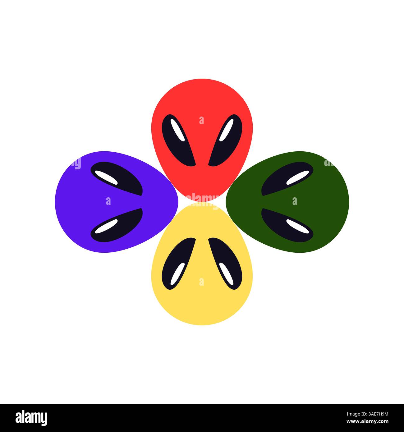 Alien vector design isolated in white background Stock Vector Image ...