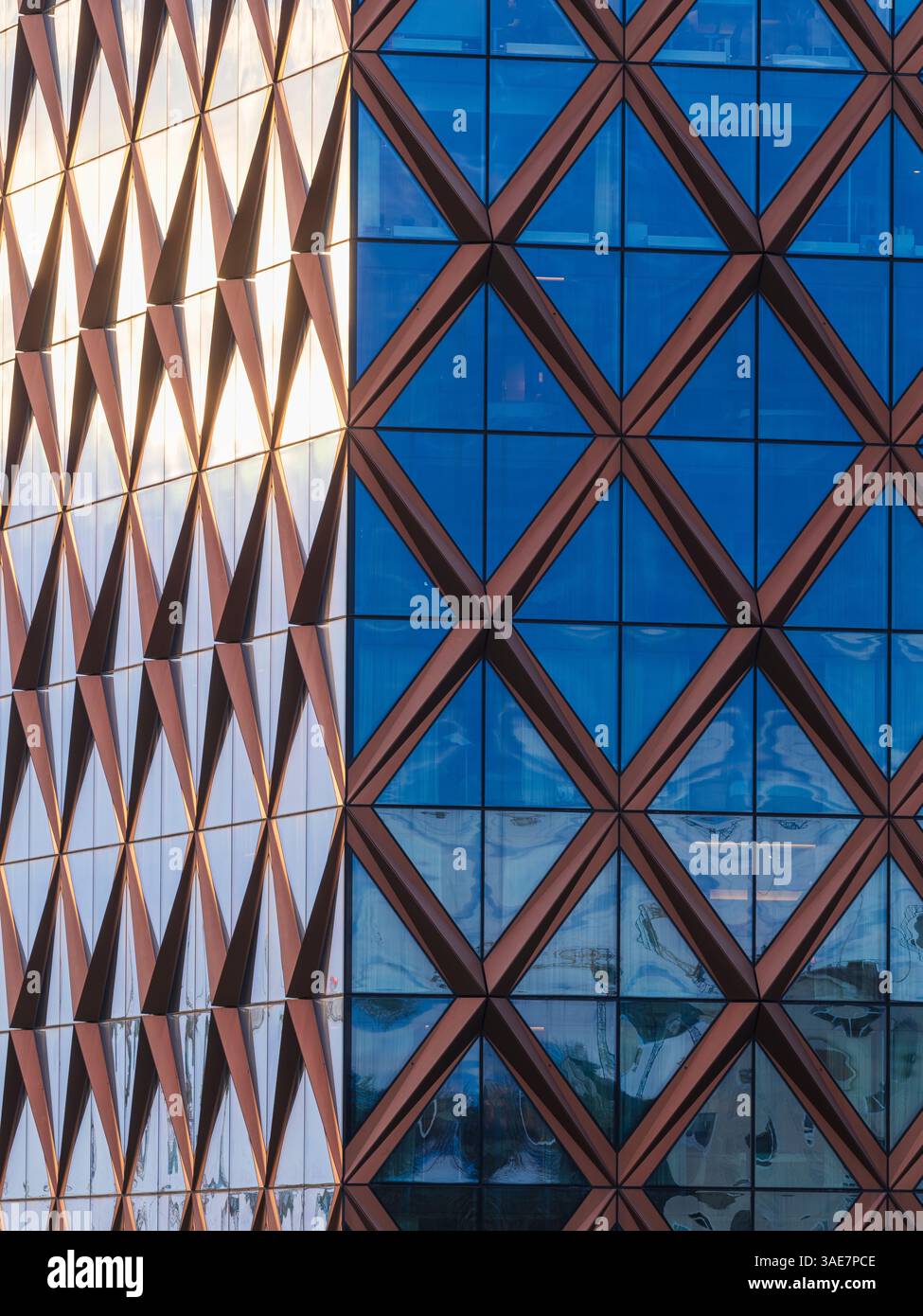 Geometric patterns created by a modern building's facade in Gothenburg ...