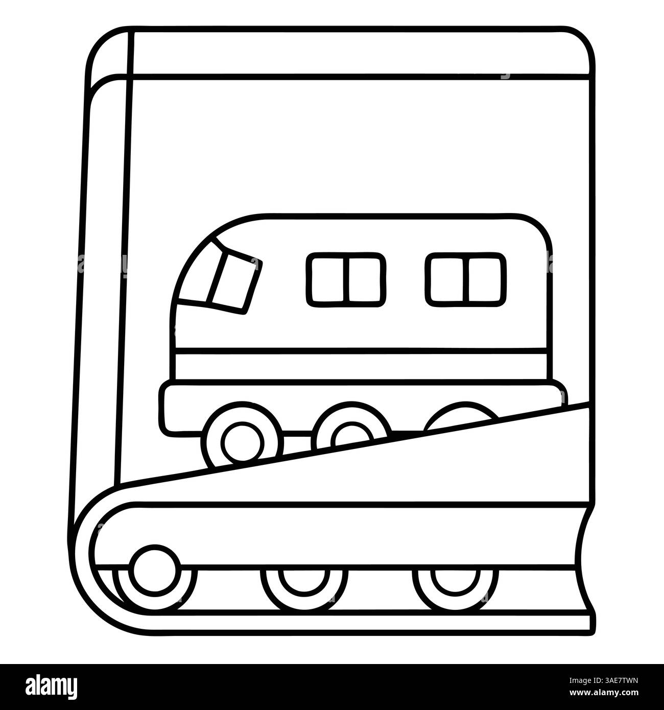 Trains coloring pages for kids book Stock Vector Image & Art - Alamy