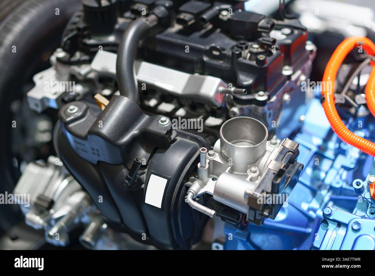 detailed look at a modern hybrid powertrain, showcasing internal ...