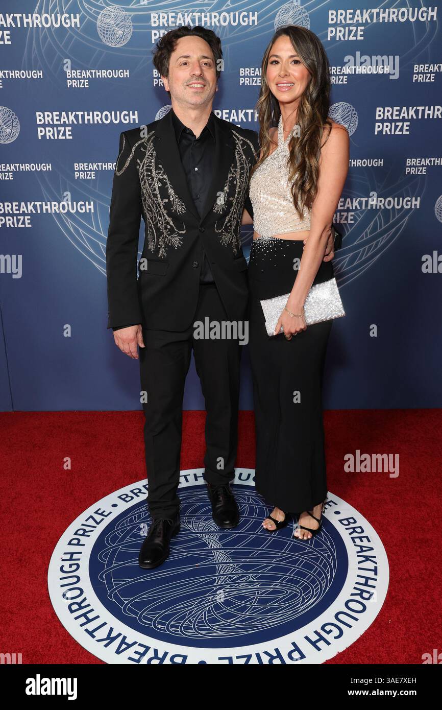 Santa Monica, California, USA. 05th Apr, 2025. Sergey Brin, Gerelyn ...