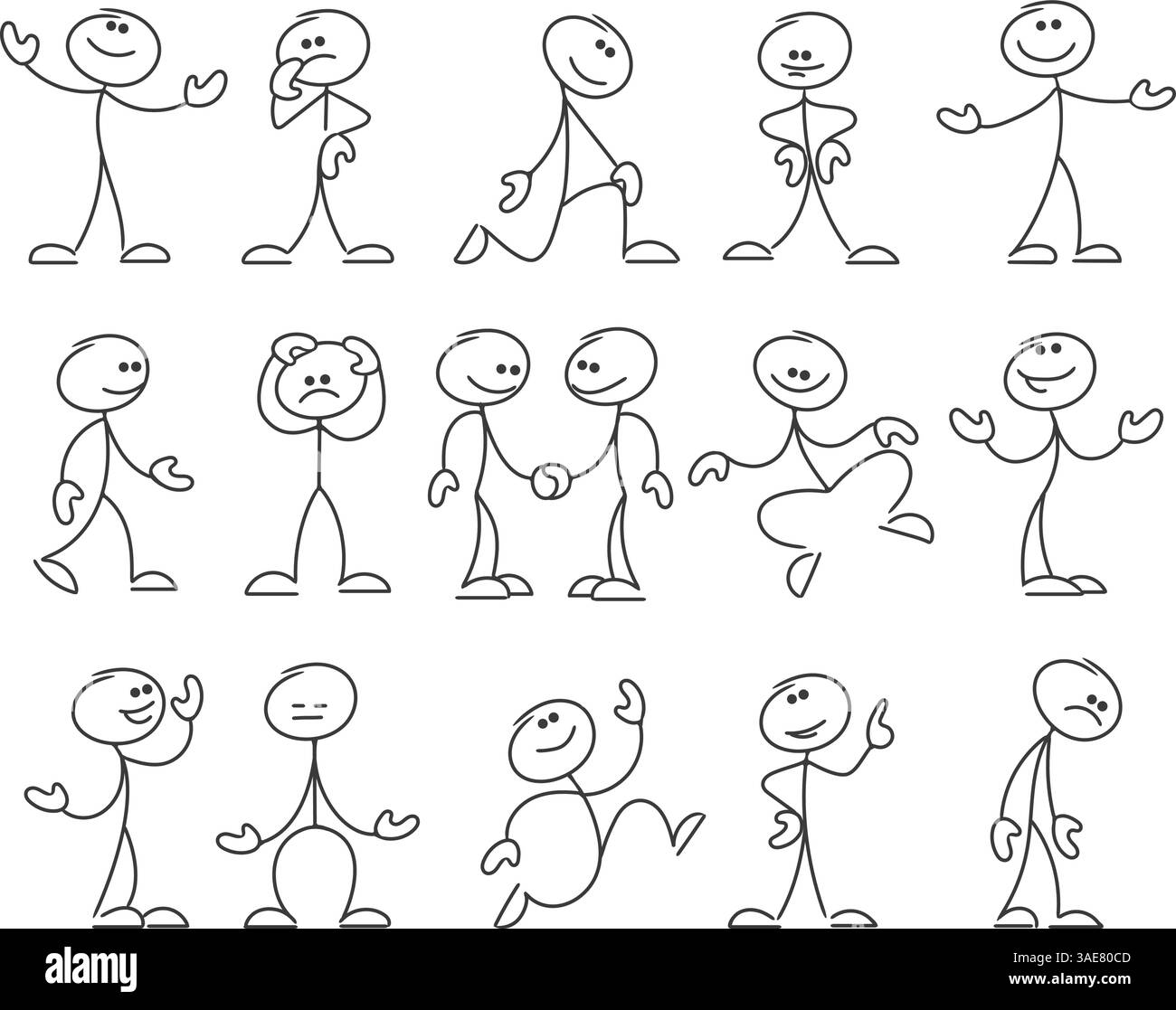 Hand drawn stick man Stock Vector Image & Art - Alamy