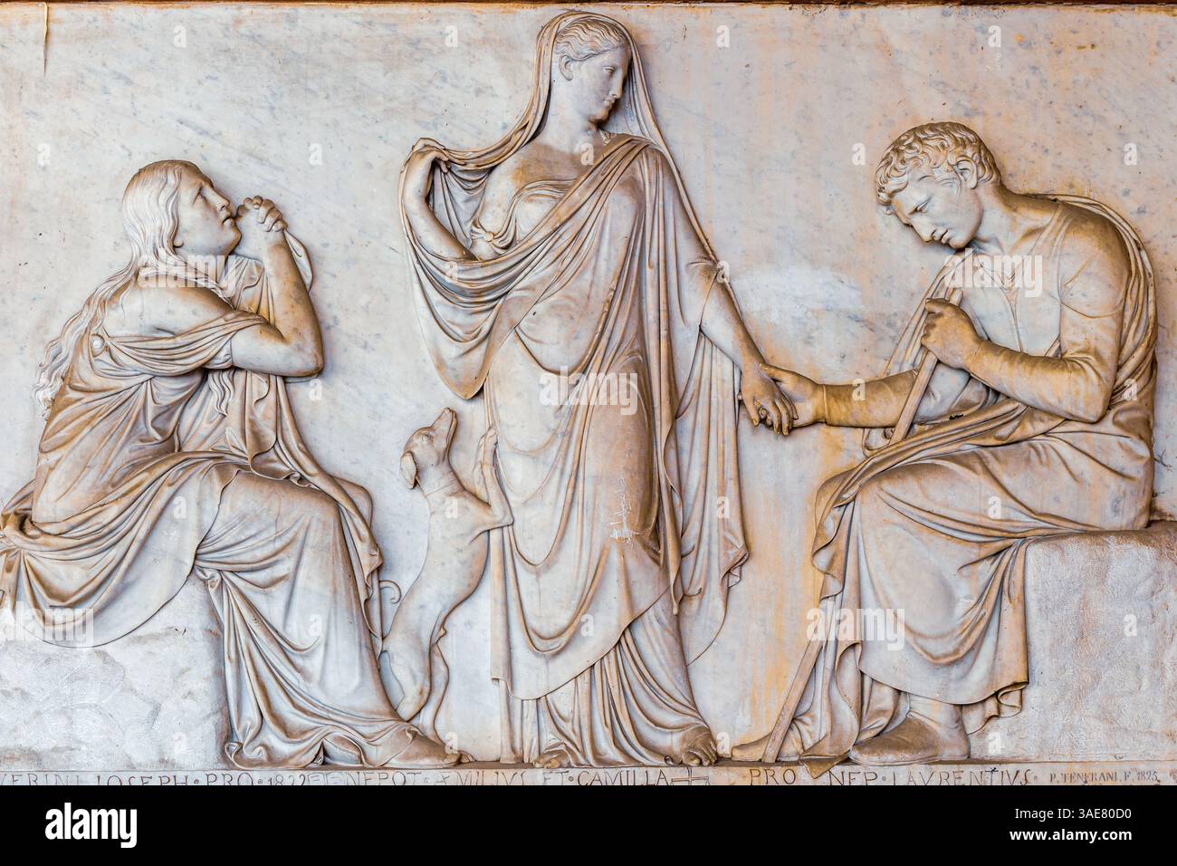 marble bas-reliefs depicting life in ancient Rome Stock Photo - Alamy
