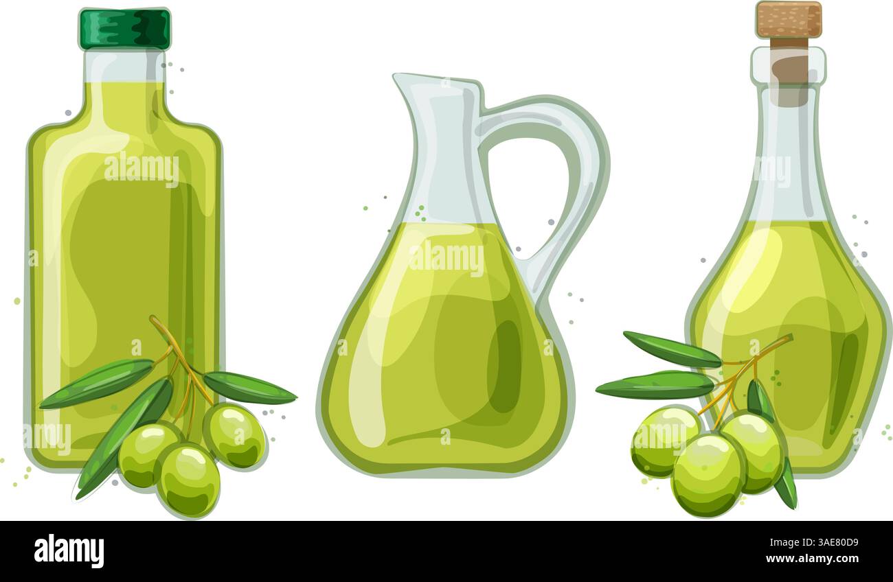 Olive set watercolor Stock Vector Images - Alamy