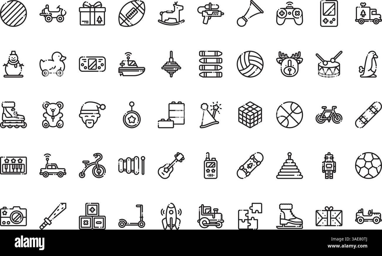 Christmas toys icons High-Quality Vector Icons Collection with Editable ...