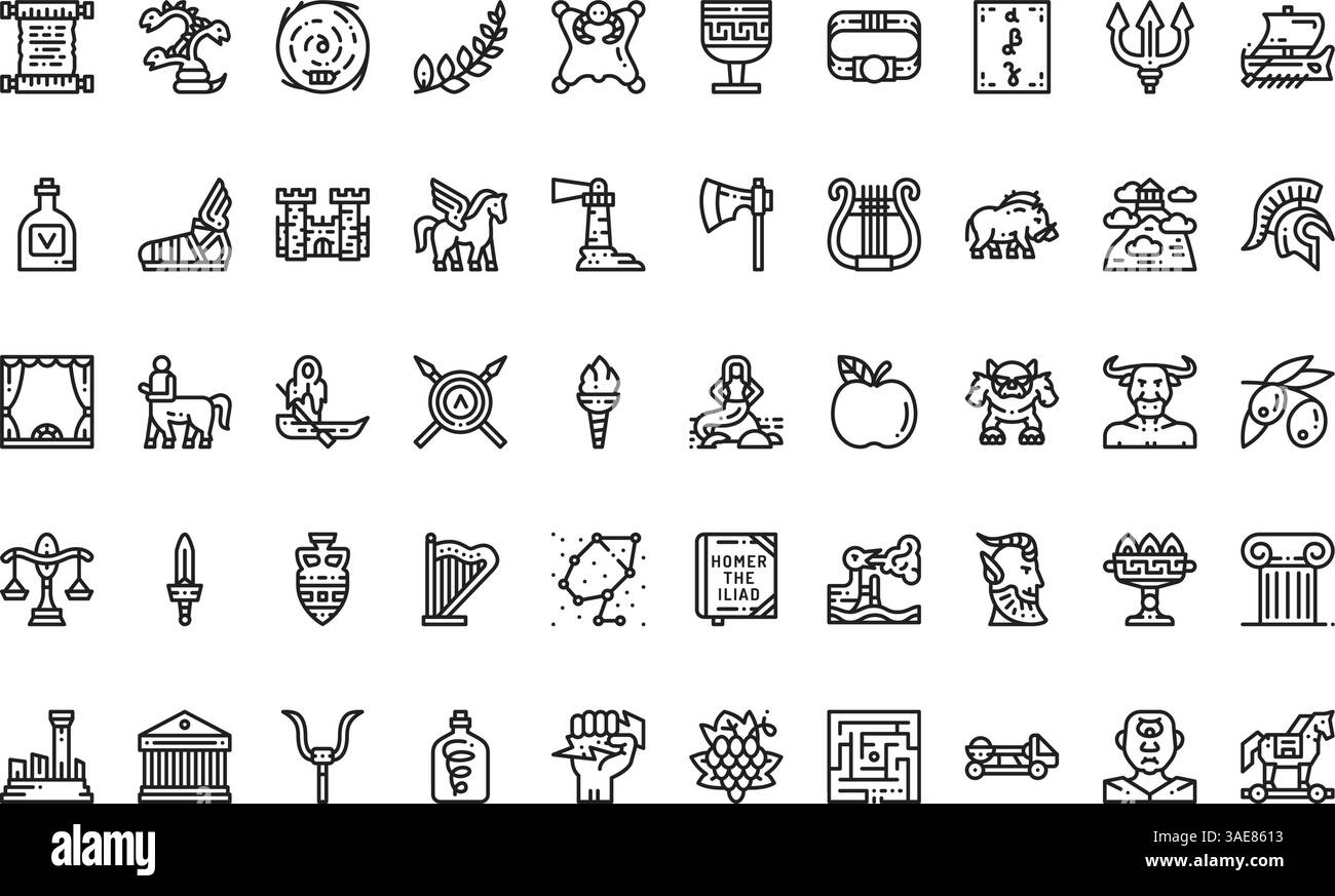 Mythology icons High-Quality Vector Icons Collection with Editable ...