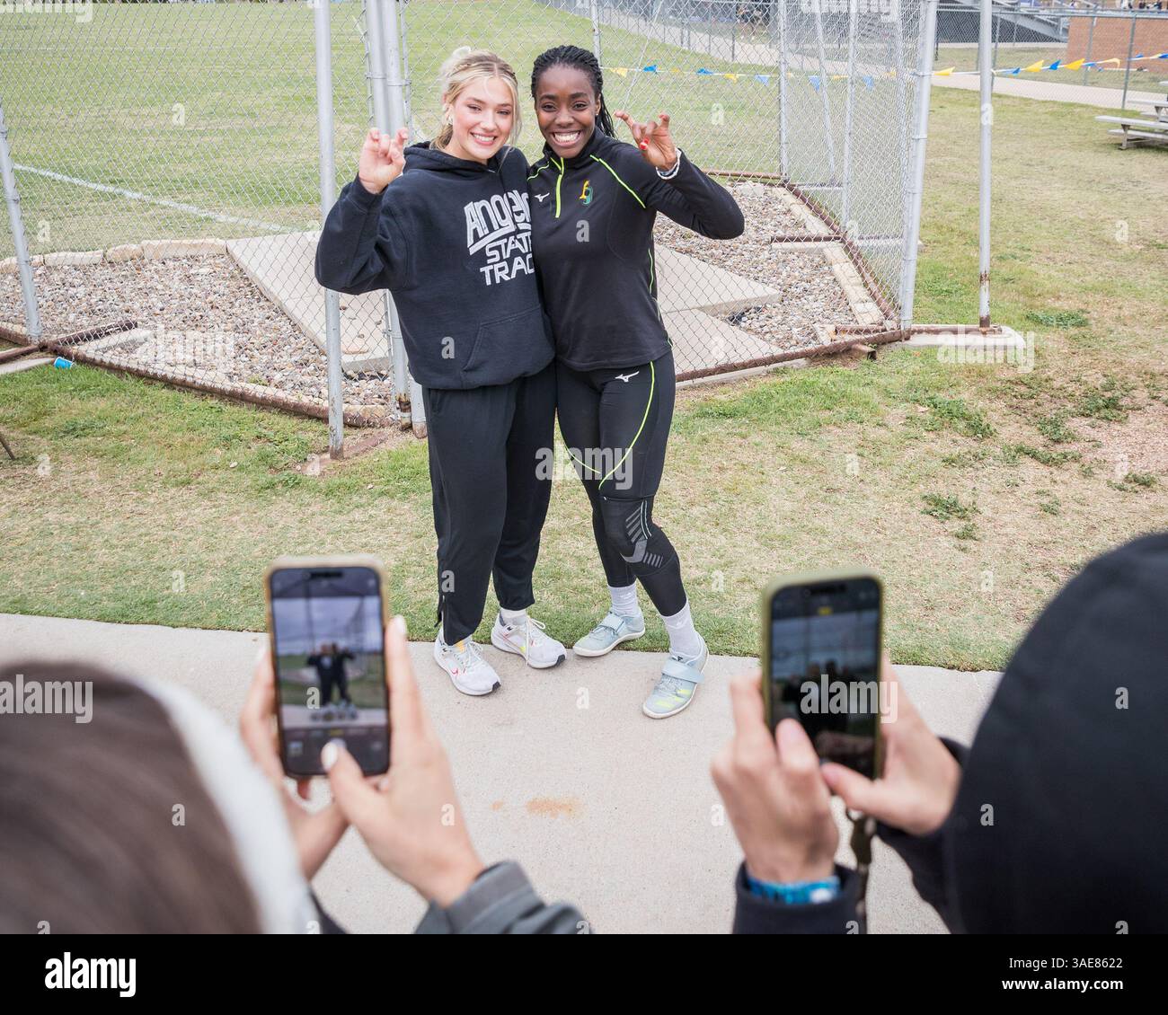 April 5, 2025: Two-time Olympic athlete and Angelo State alumna Daisy ...