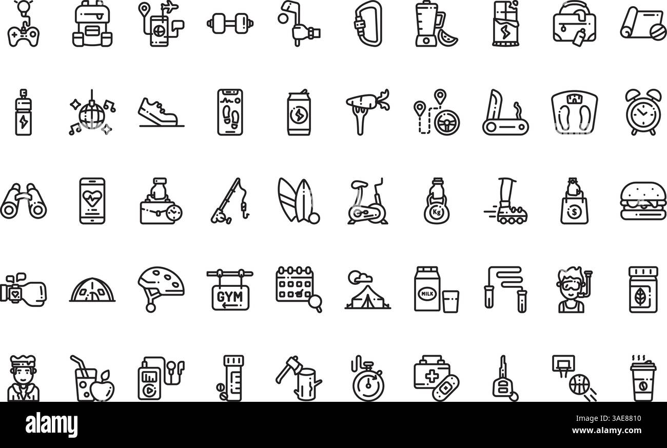 Active lifestyle icons High-Quality Vector Icons Collection with ...