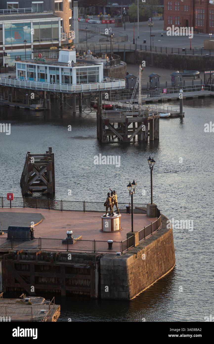 Billy Boston, Clive Sullivan, and Gus Risman statue, Cardiff Bay, Wales ...