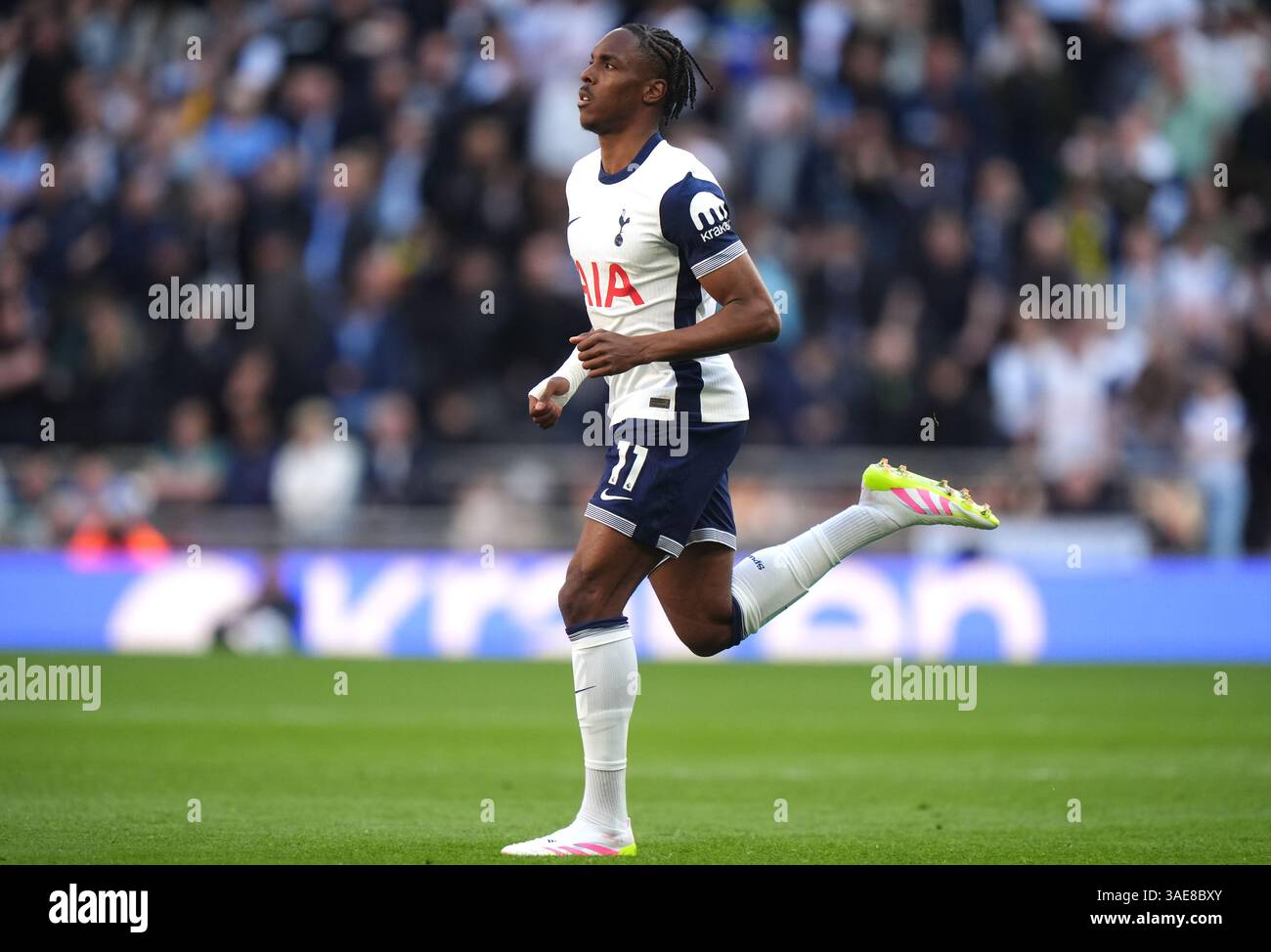 Tottenham Hotspur's Mathys Tel during the Premier League match at ...
