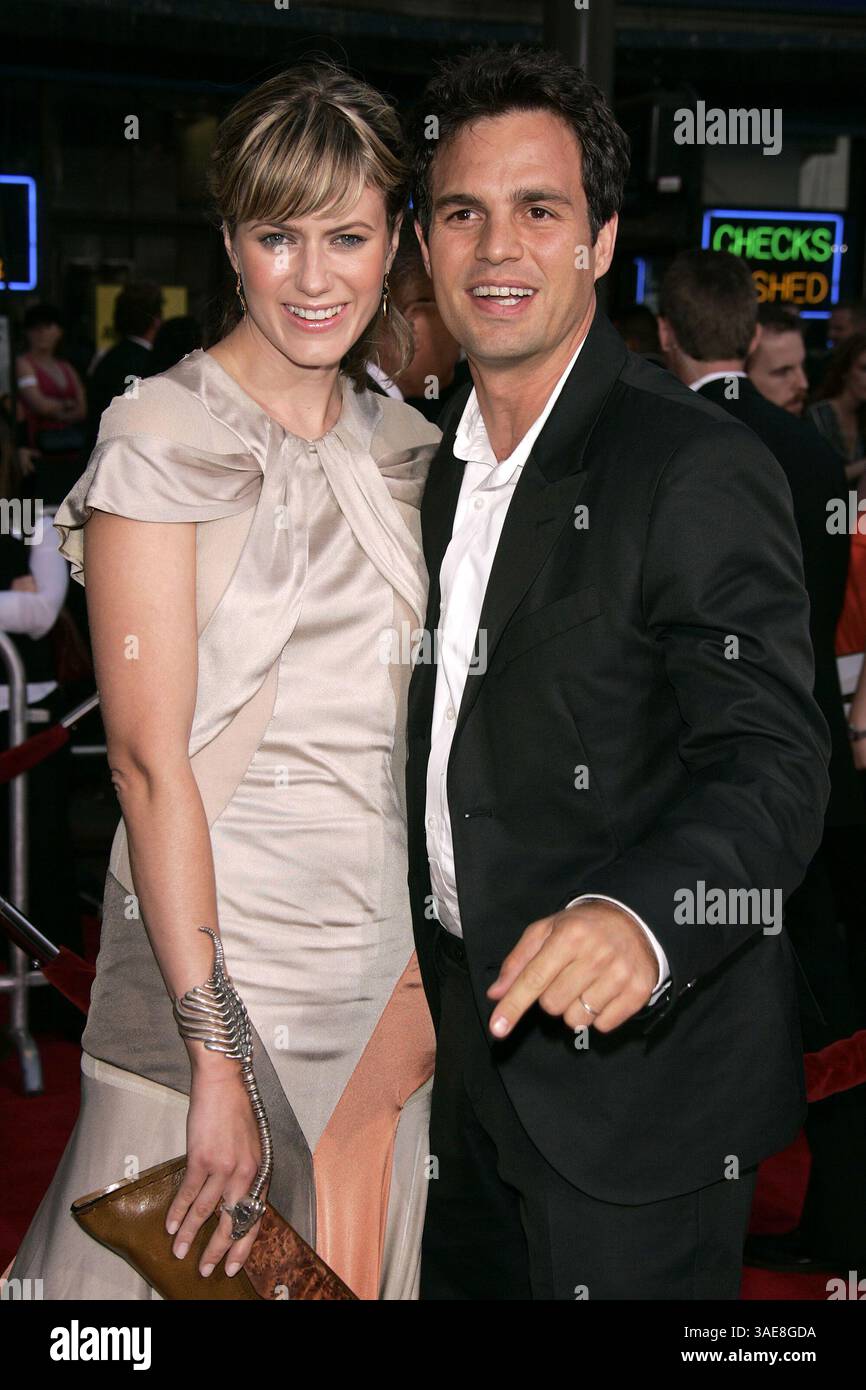 Aug 2, 2004; Los Angeles, California, USA; Actor MARK RUFFALO & wife ...