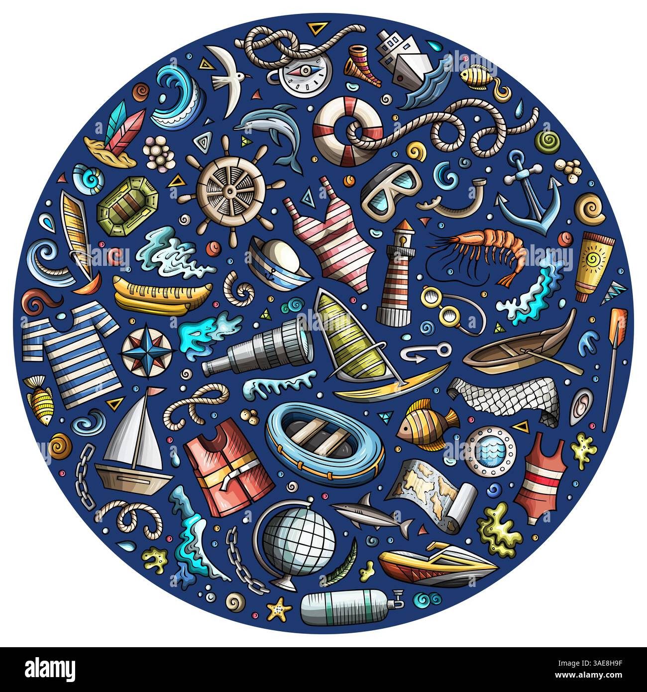 Round seashell marine life Cut Out Stock Images & Pictures - Alamy