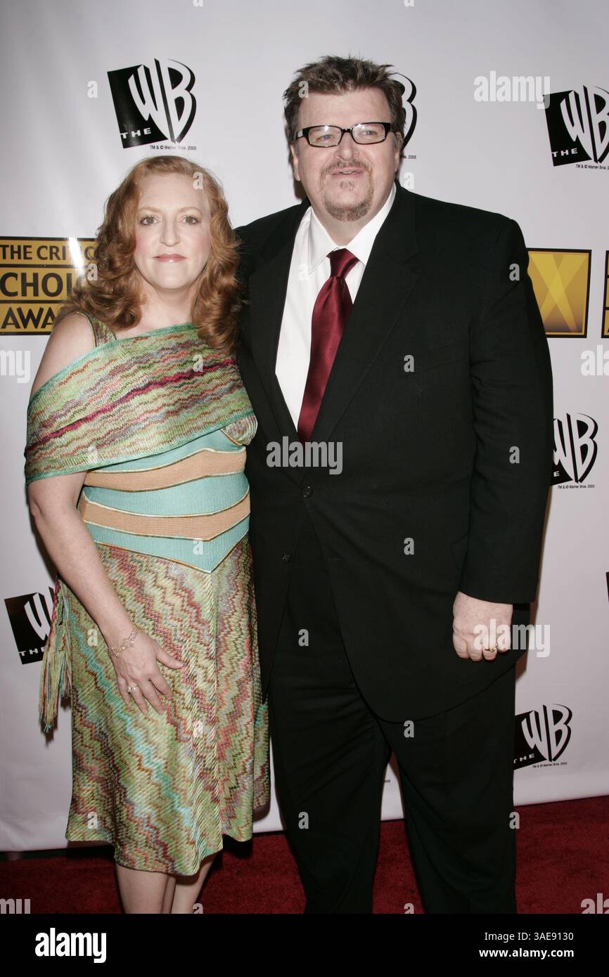 Jan 10, 2005; Los Angeles, California, USA; MICHAEL MOORE and wife at ...