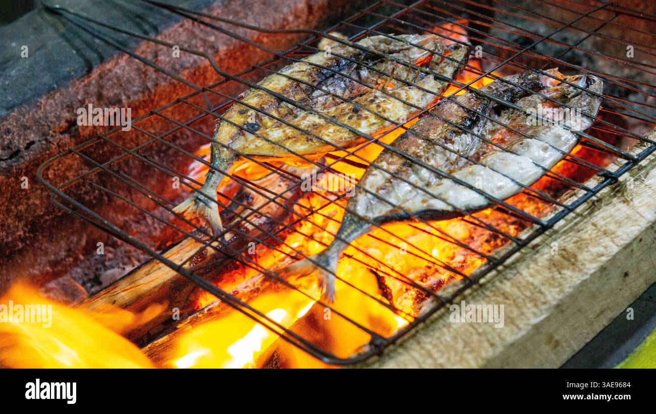 Grilled fish (ikan bakar) with soy sauce looks delicious and tasty ...